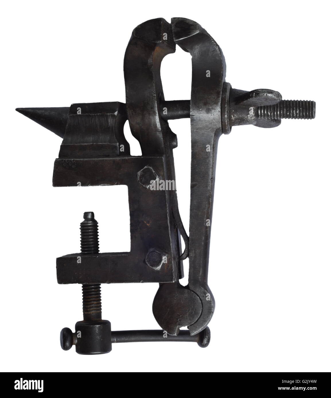 Old table vice Stock Photo - Alamy