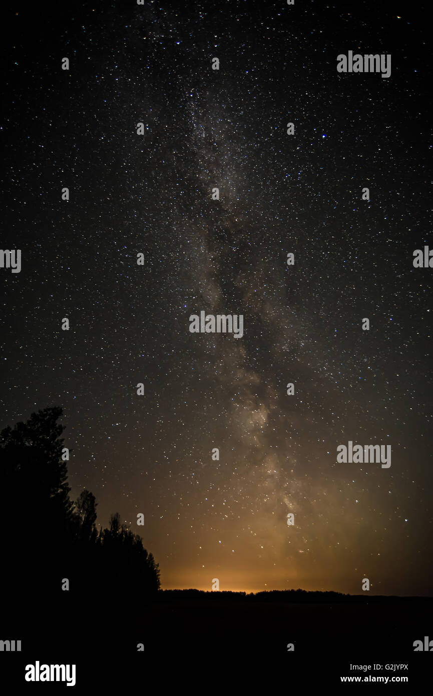 Milky Way, Nightscape, Prince George, British Columbia, Canada Stock ...