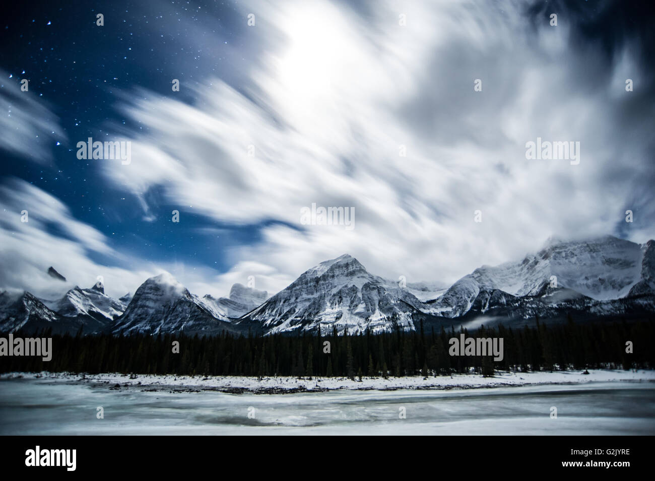 Night Sky, Jasper National Park Stock Photo - Alamy