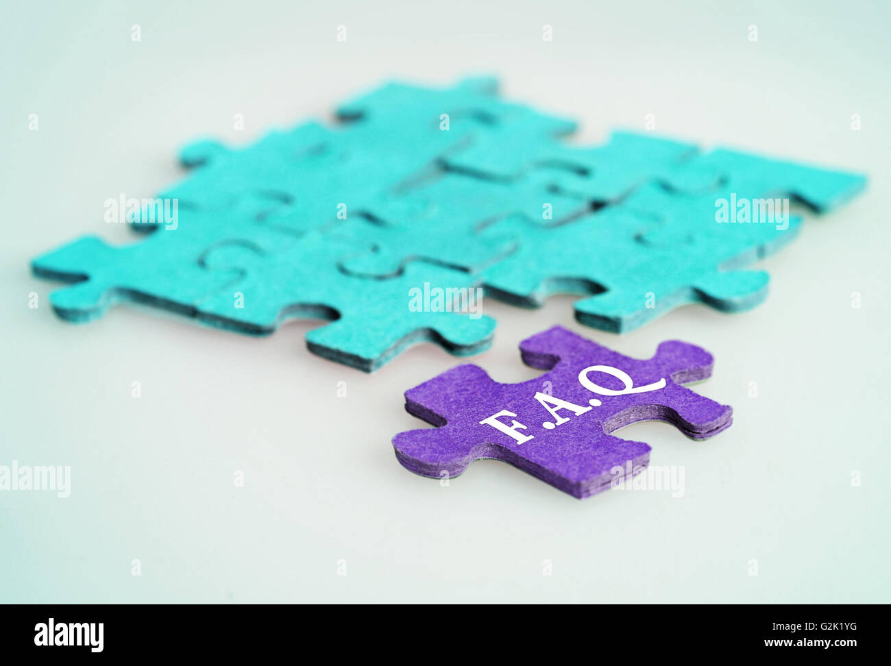 Puzzle with FAQ word piece Stock Photo - Alamy
