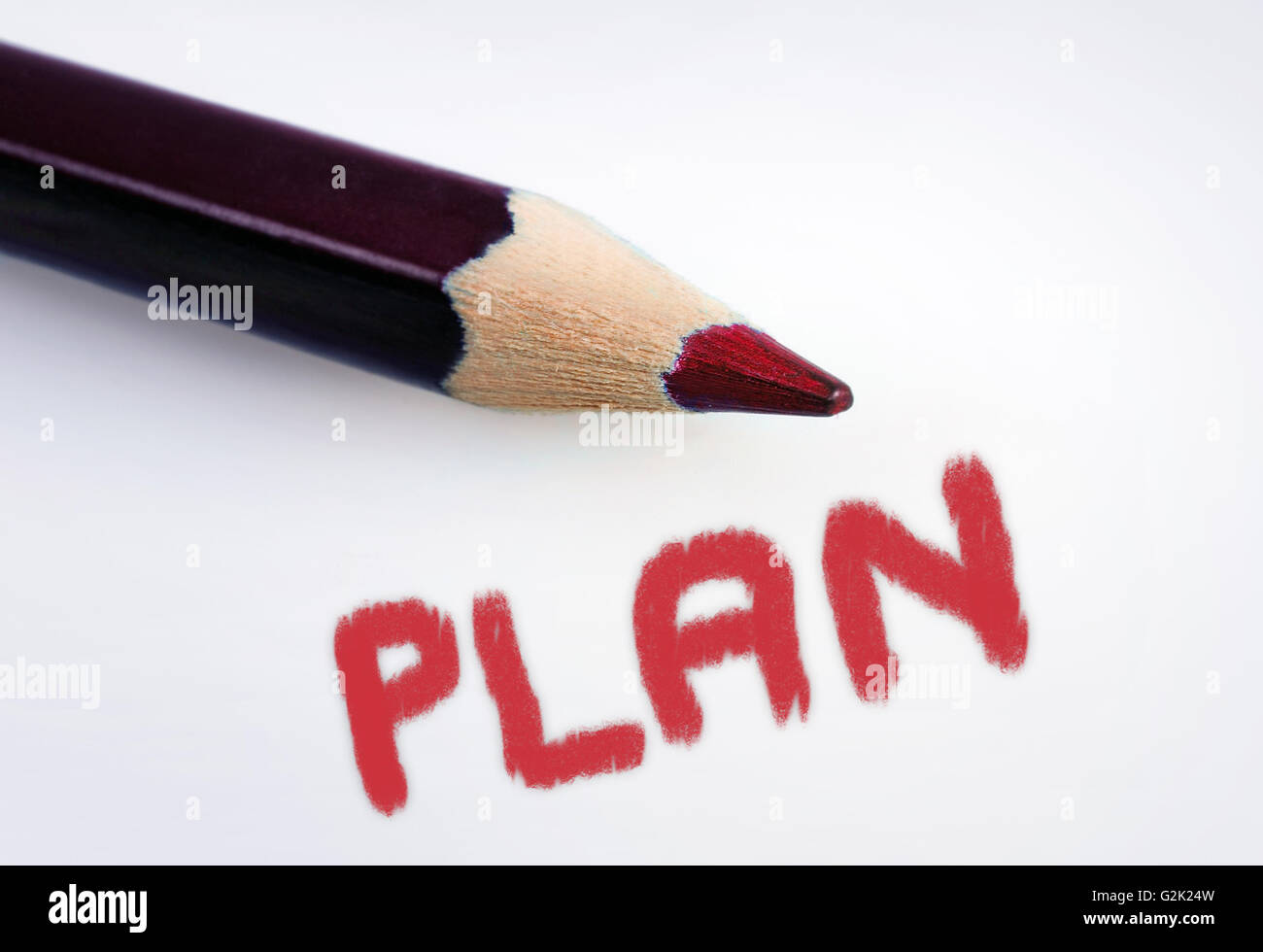 Plan word on grey background Stock Photo - Alamy