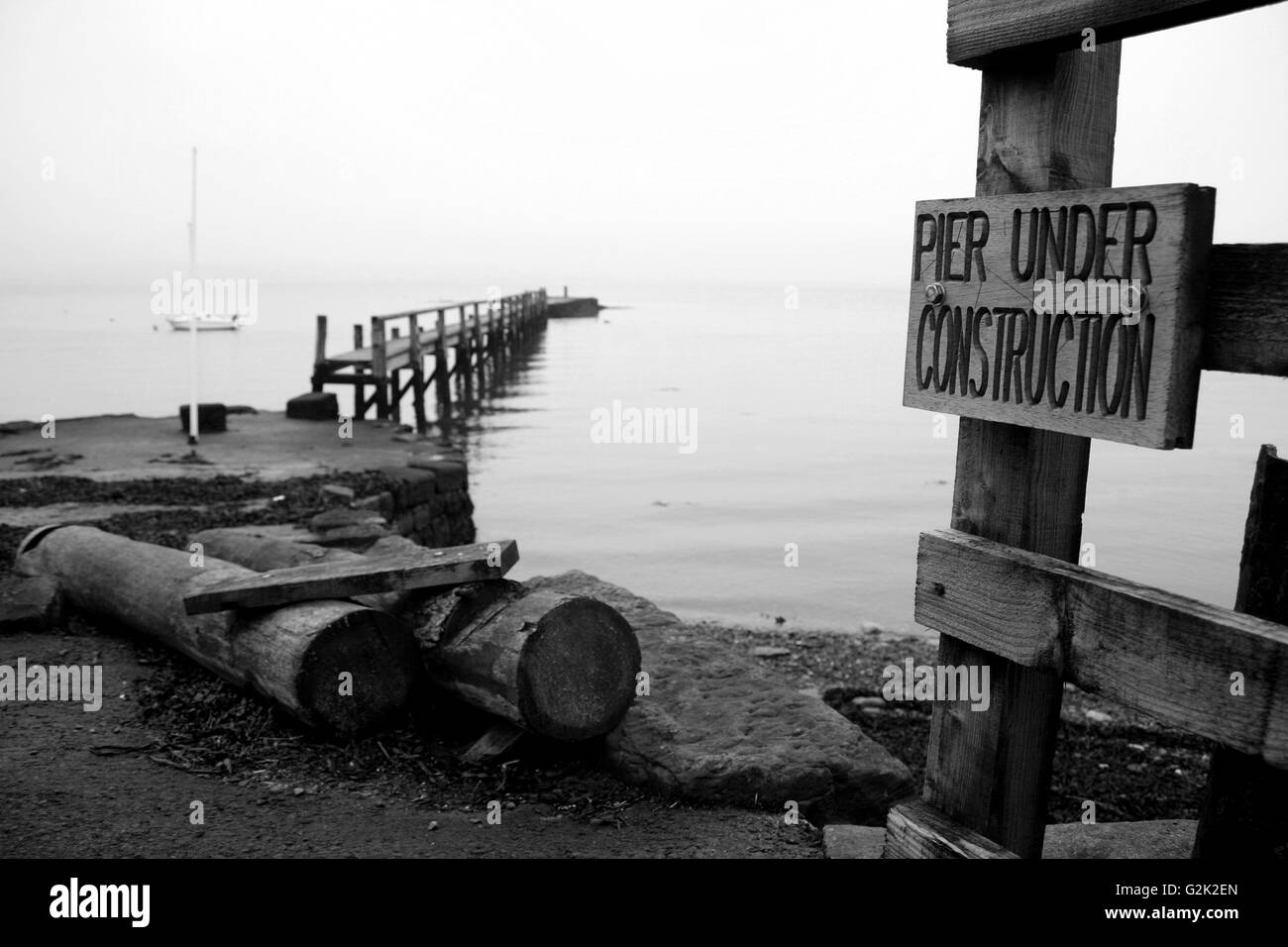 wooden Pier under construction Stock Photo - Alamy
