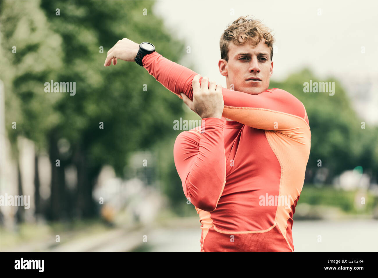 Male stretching legs muscles hi-res stock photography and images - Alamy