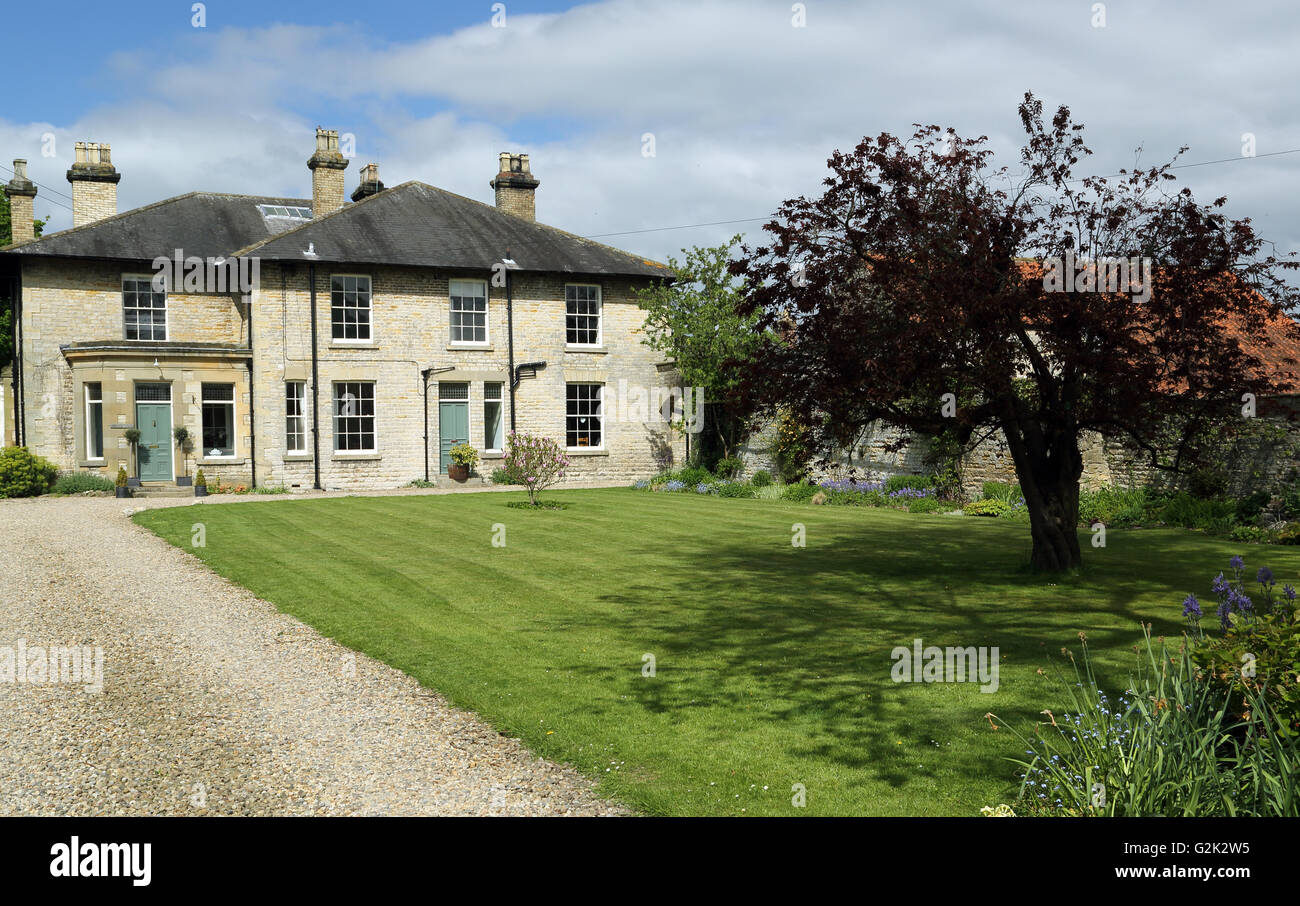 Slingsby Hall, a hall in a traditional North Yorkshire village in ...