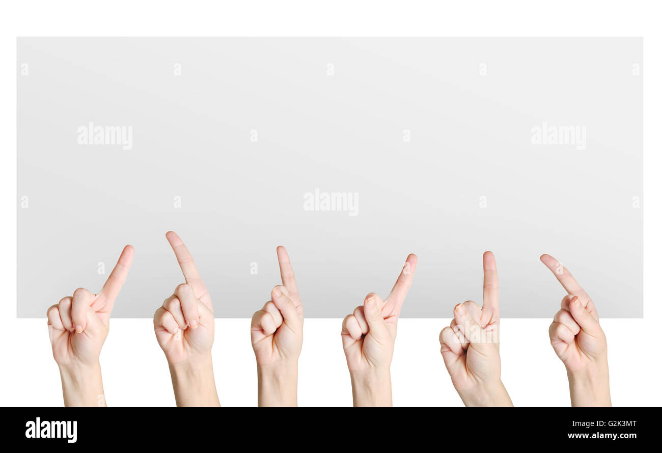 Isolated finger pointing on background Stock Photo - Alamy