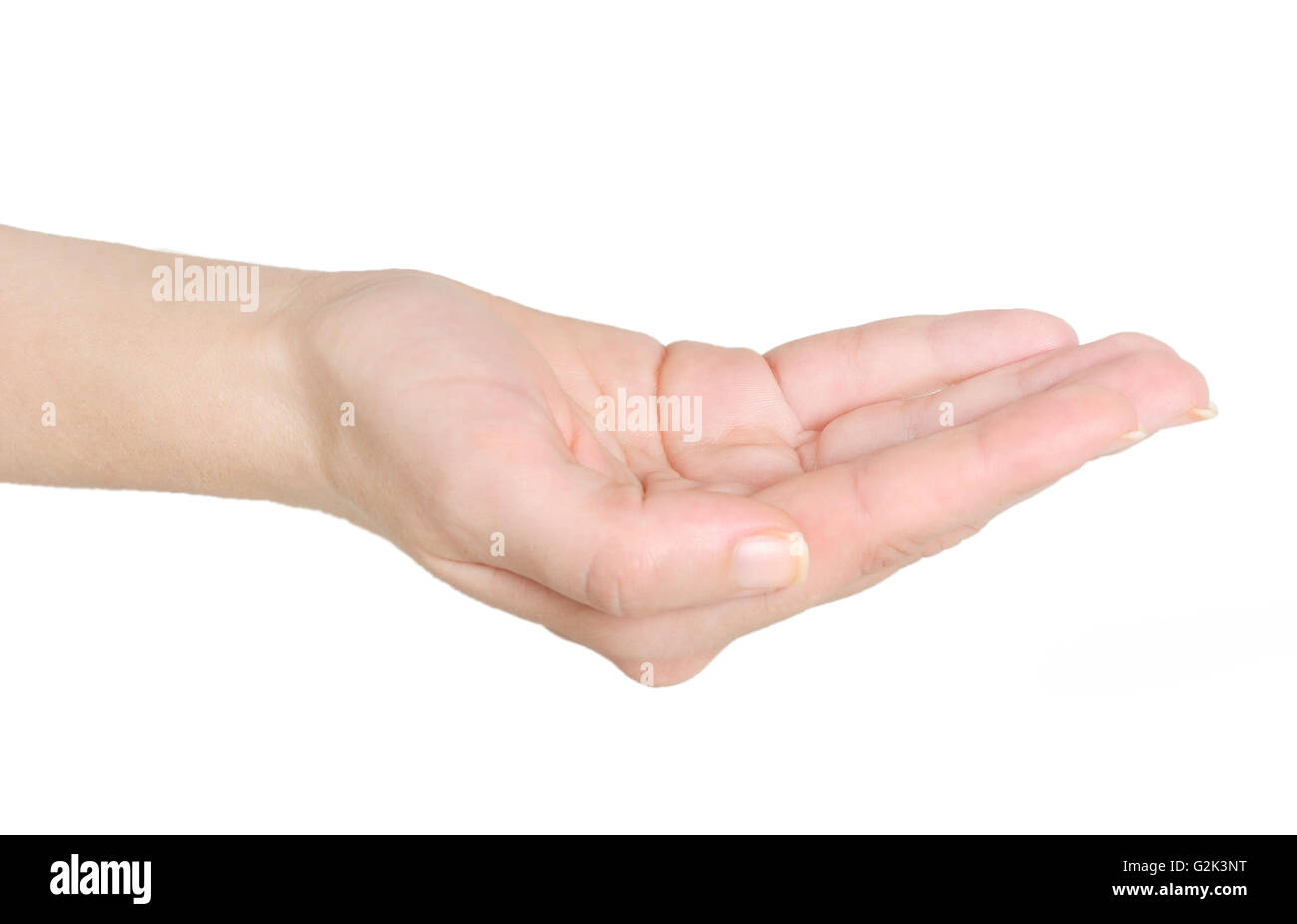 Isolated hand holding nothing on background Stock Photo - Alamy