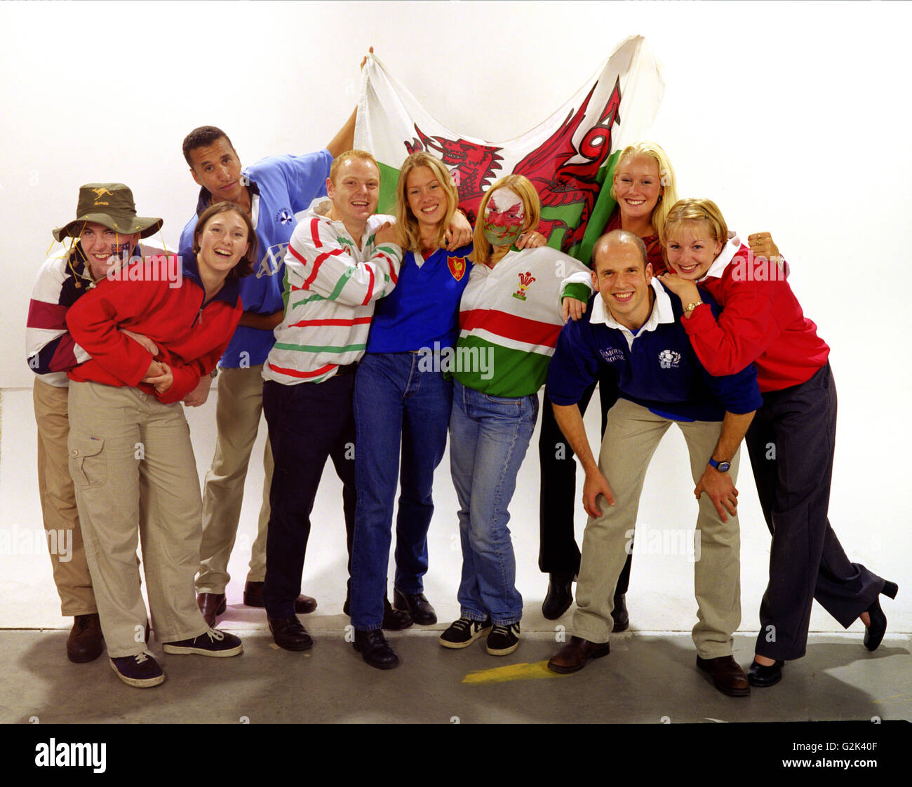 Group of Rugby Fans in their Countries Jerseys Stock Photo - Alamy