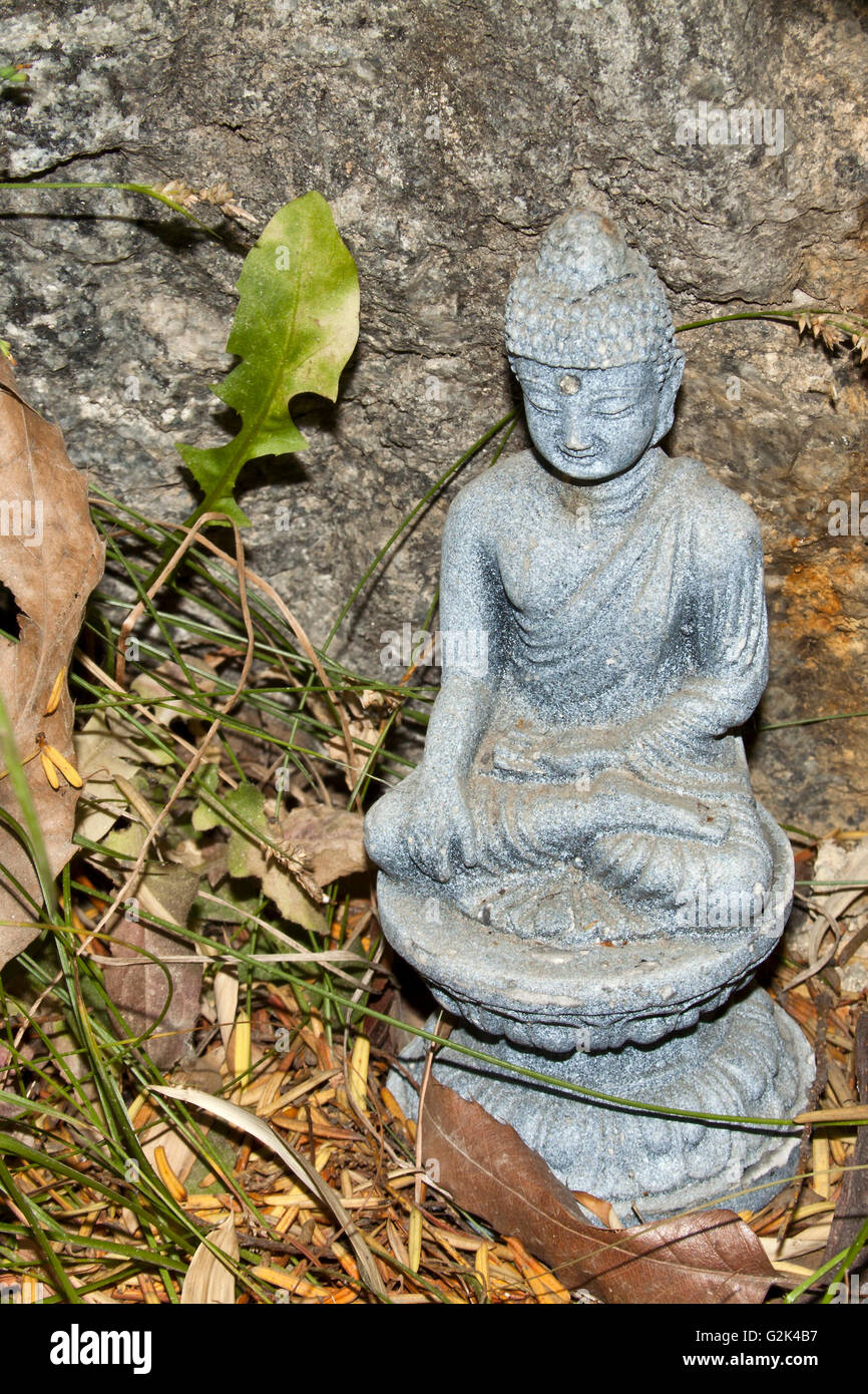 Stone buddha statue Stock Photo - Alamy