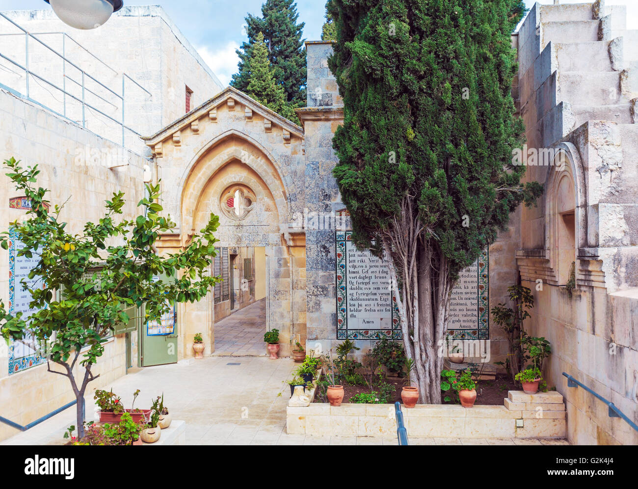 Church of the Pater Noster, Mount of Olives, Jerusalem, Israel Stock ...