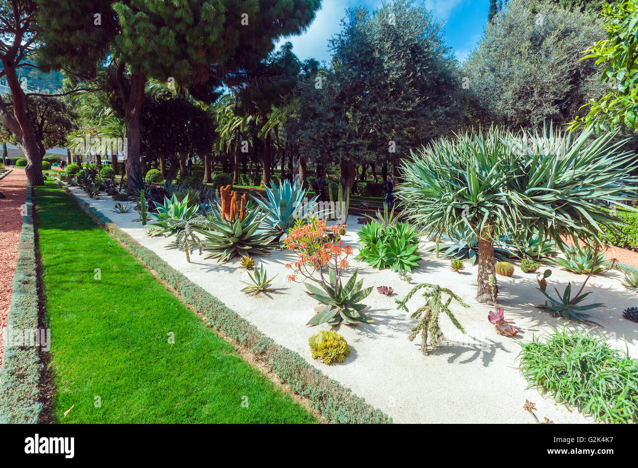 Flowers of Bahai Garden, Haifa, Israel Stock Photo - Alamy