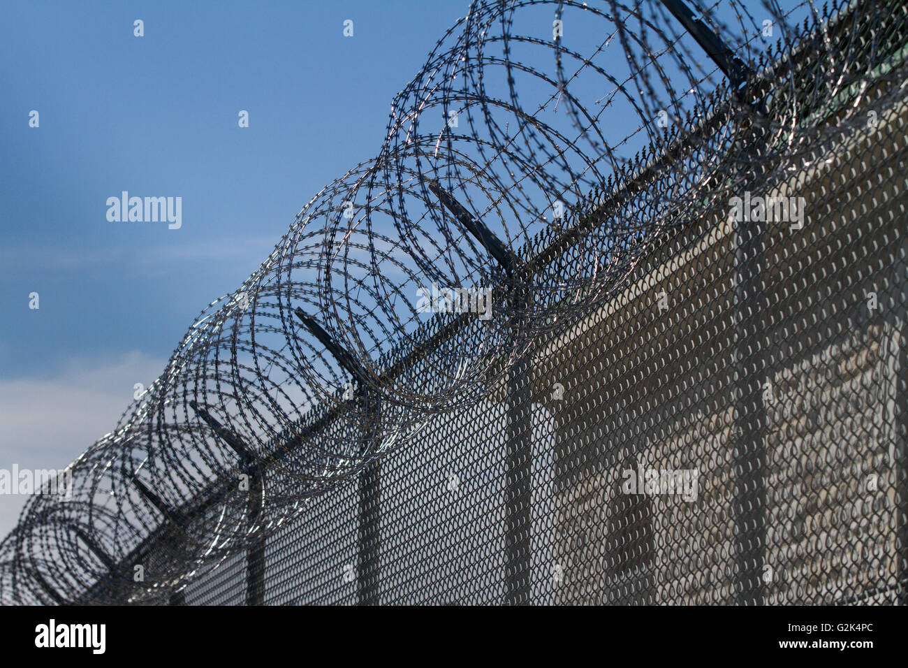 Barbwire inside the Collins bay penitentiary in Kingston Ont., on ...