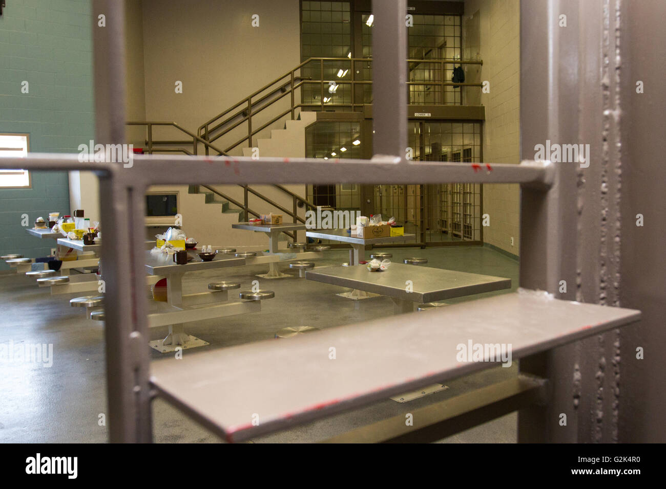 The view of the common area of the Maximum security section of the ...