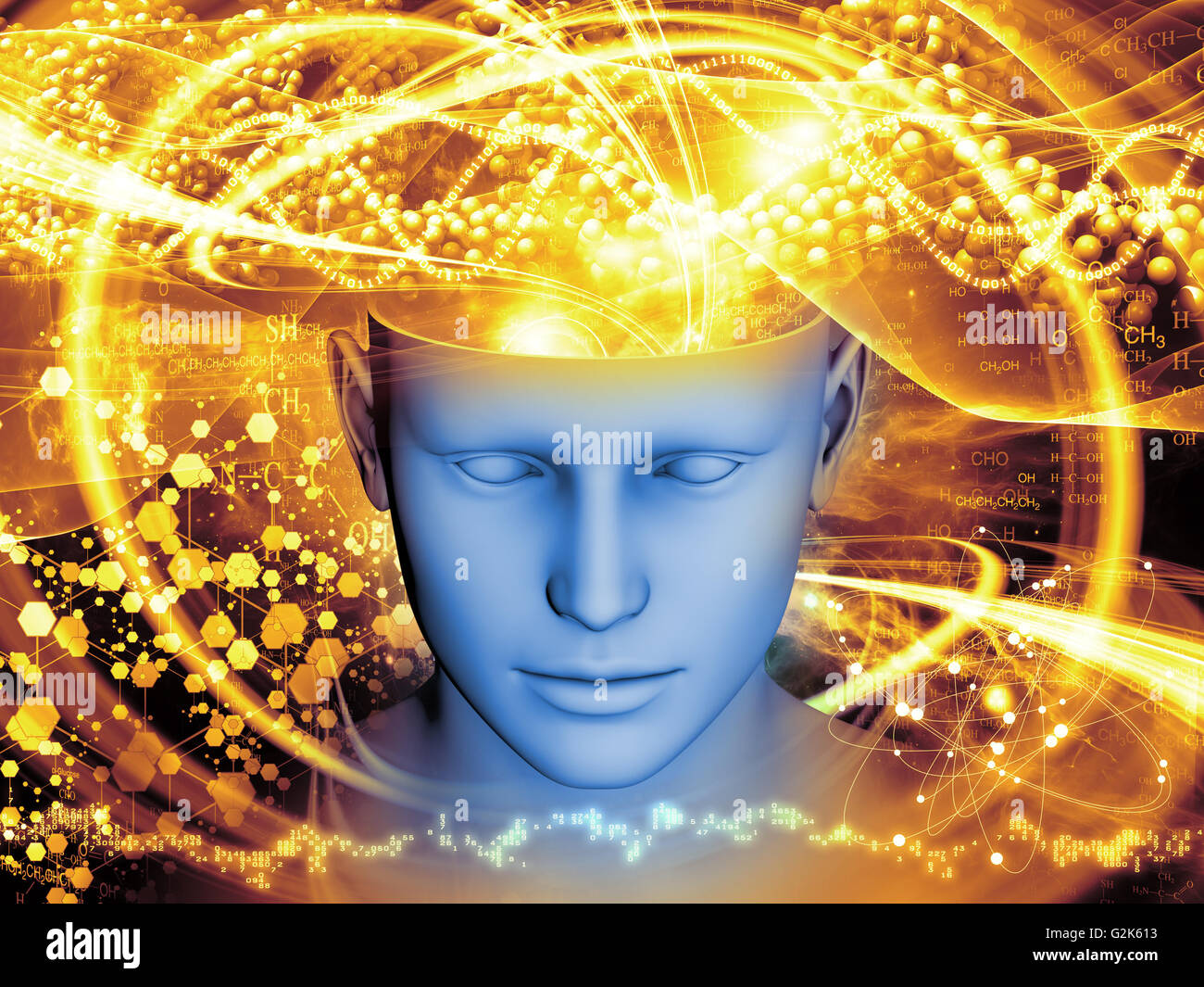 Interplay of human head and symbolic elements on the subject of human ...