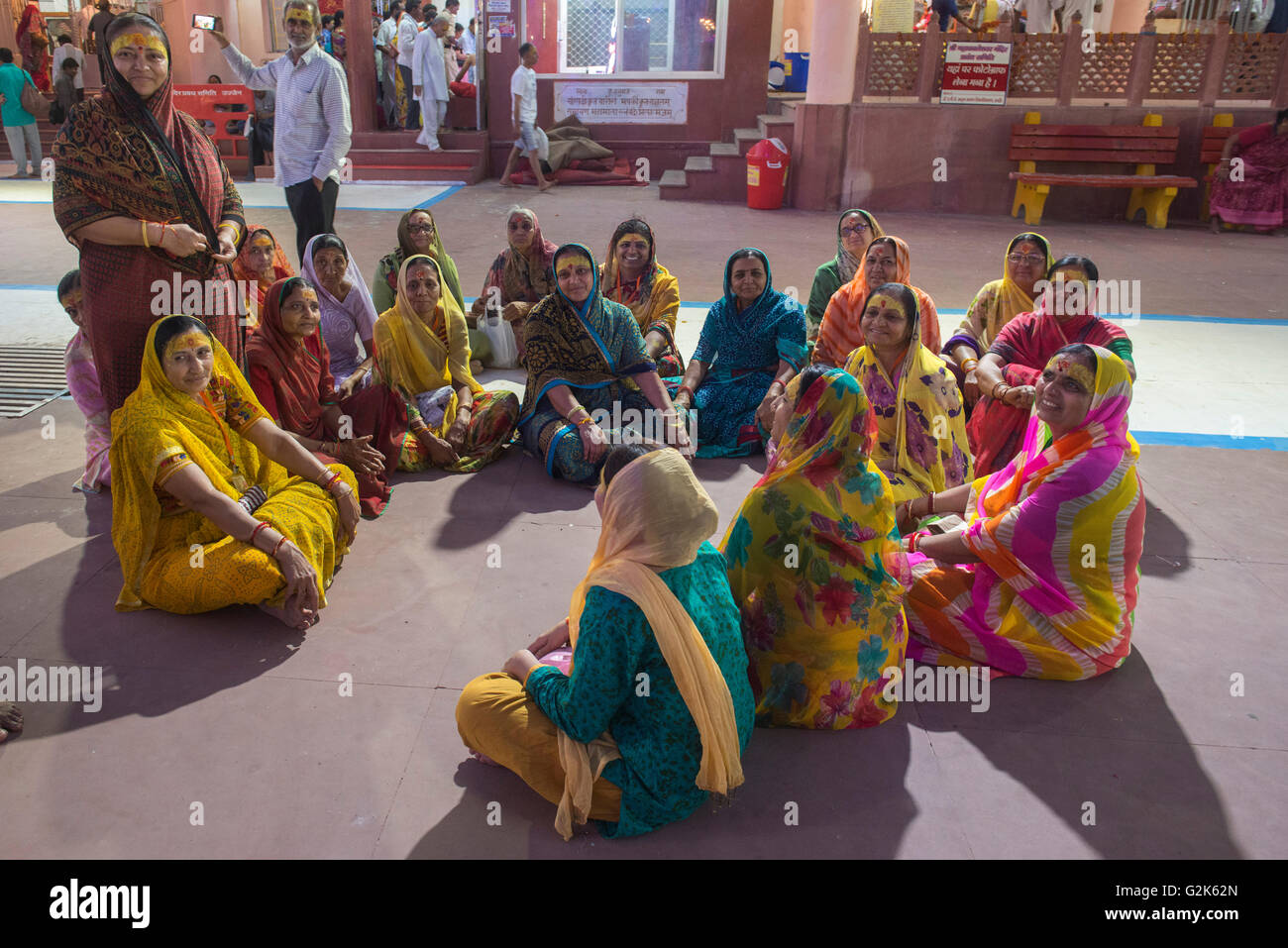 Group Of Female Devotees With Tilaka On Foreheads At Mahakaleshwar ...