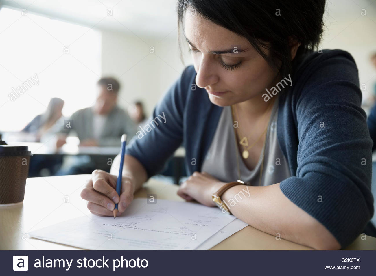 Student Taking Math Test