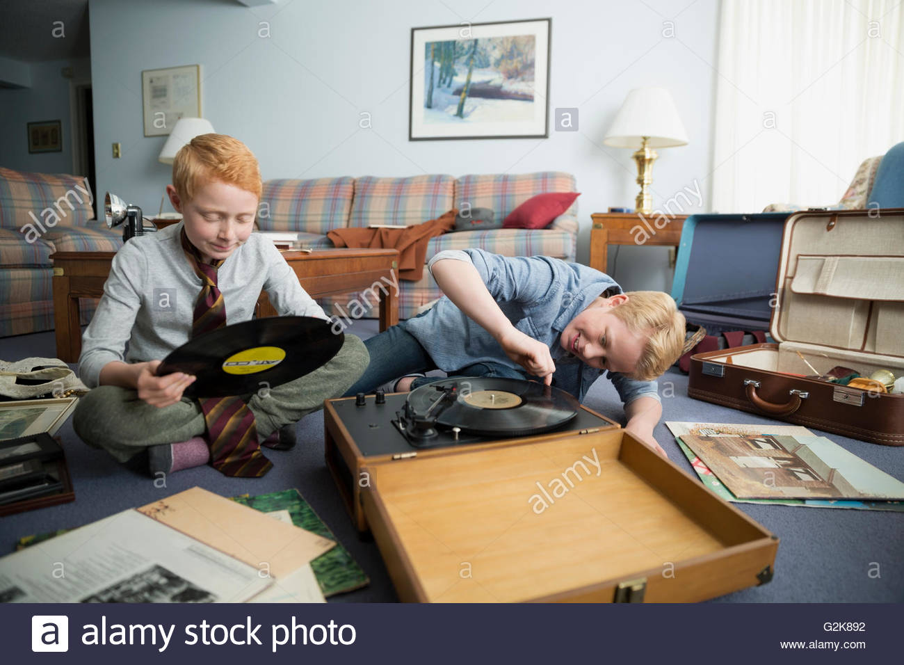 Two boys playing on old hi-res stock photography and images - Alamy