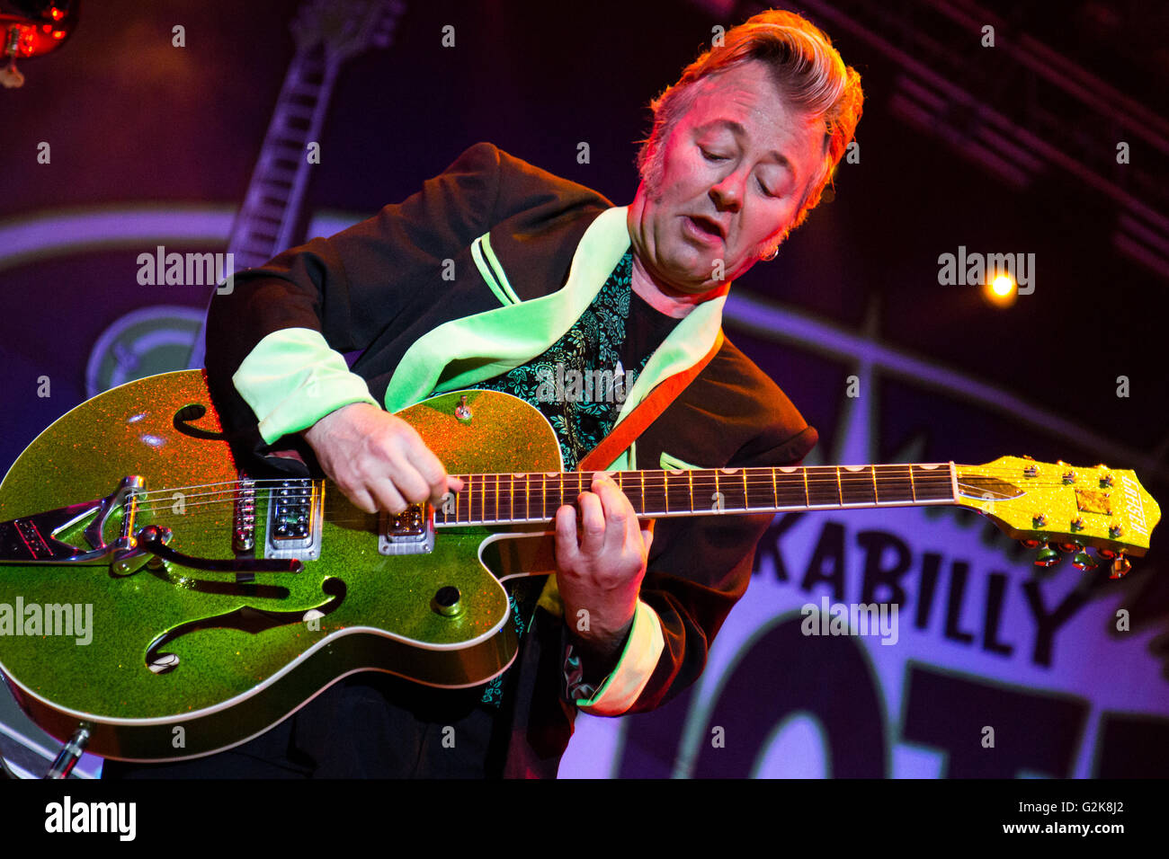 Vigevano Italy. 02th July 2011. The American band Brian Setzer and The ...