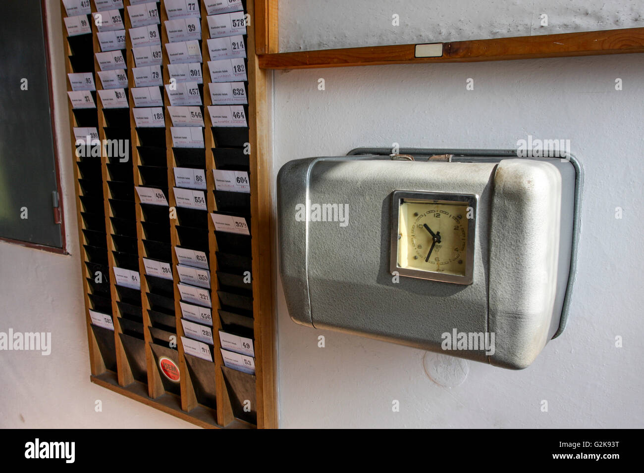 Time clocks at the gatehouse measurement system working time of ...