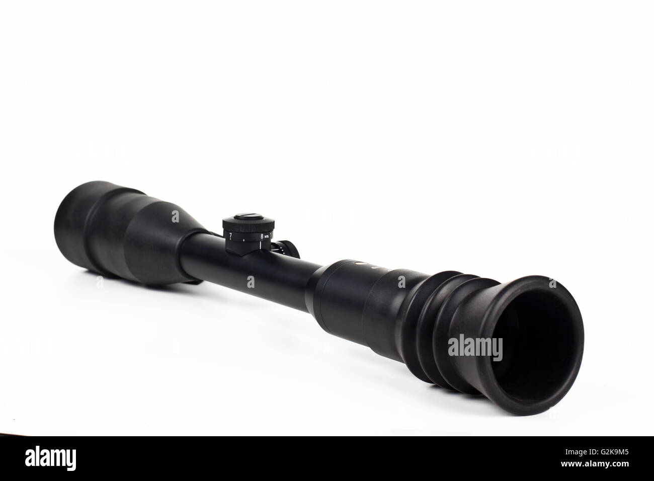 black sniper scope isolated on white background Stock Photo - Alamy