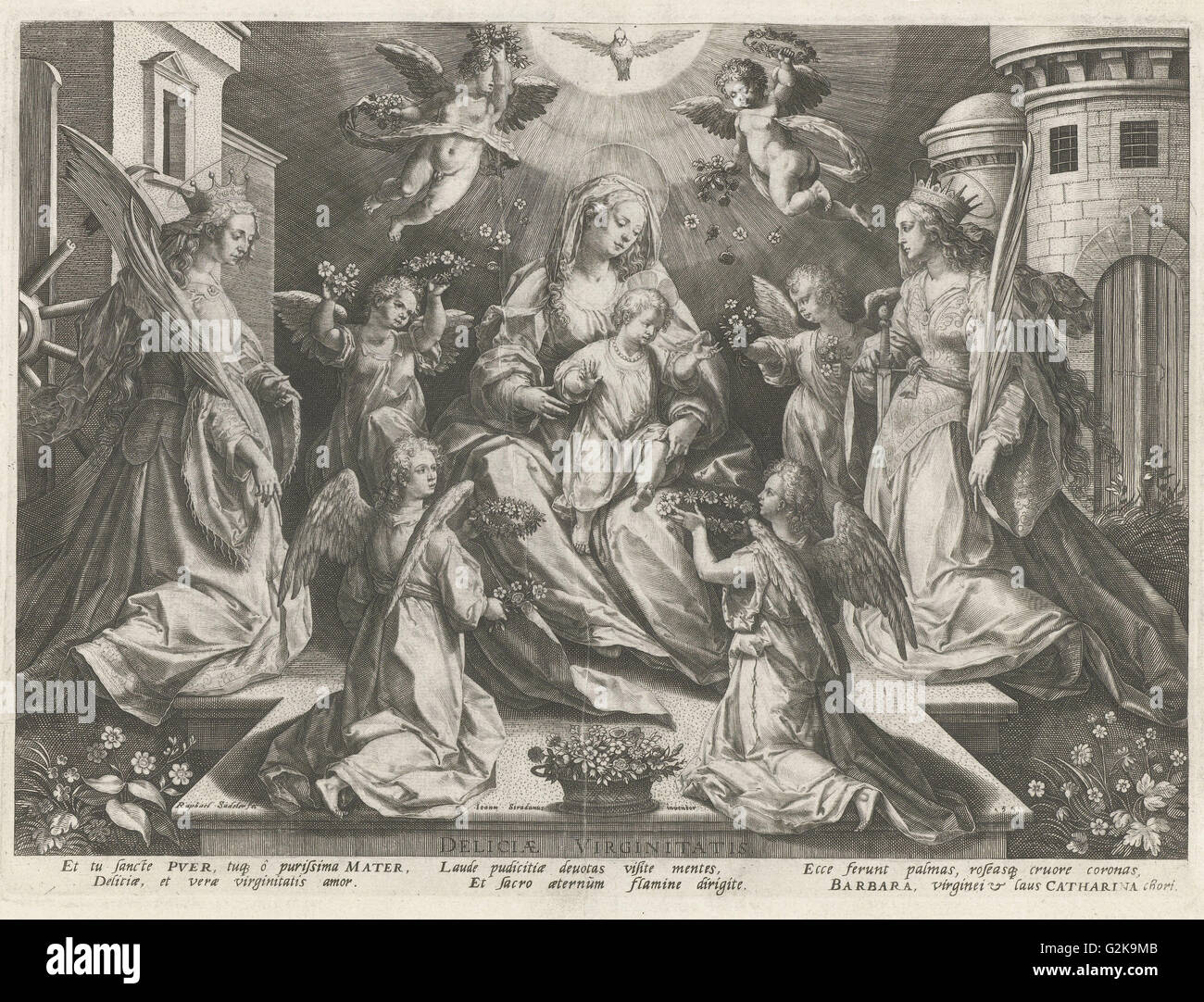 Veneration of Mary with the Christ Child with St. Catherine of ...