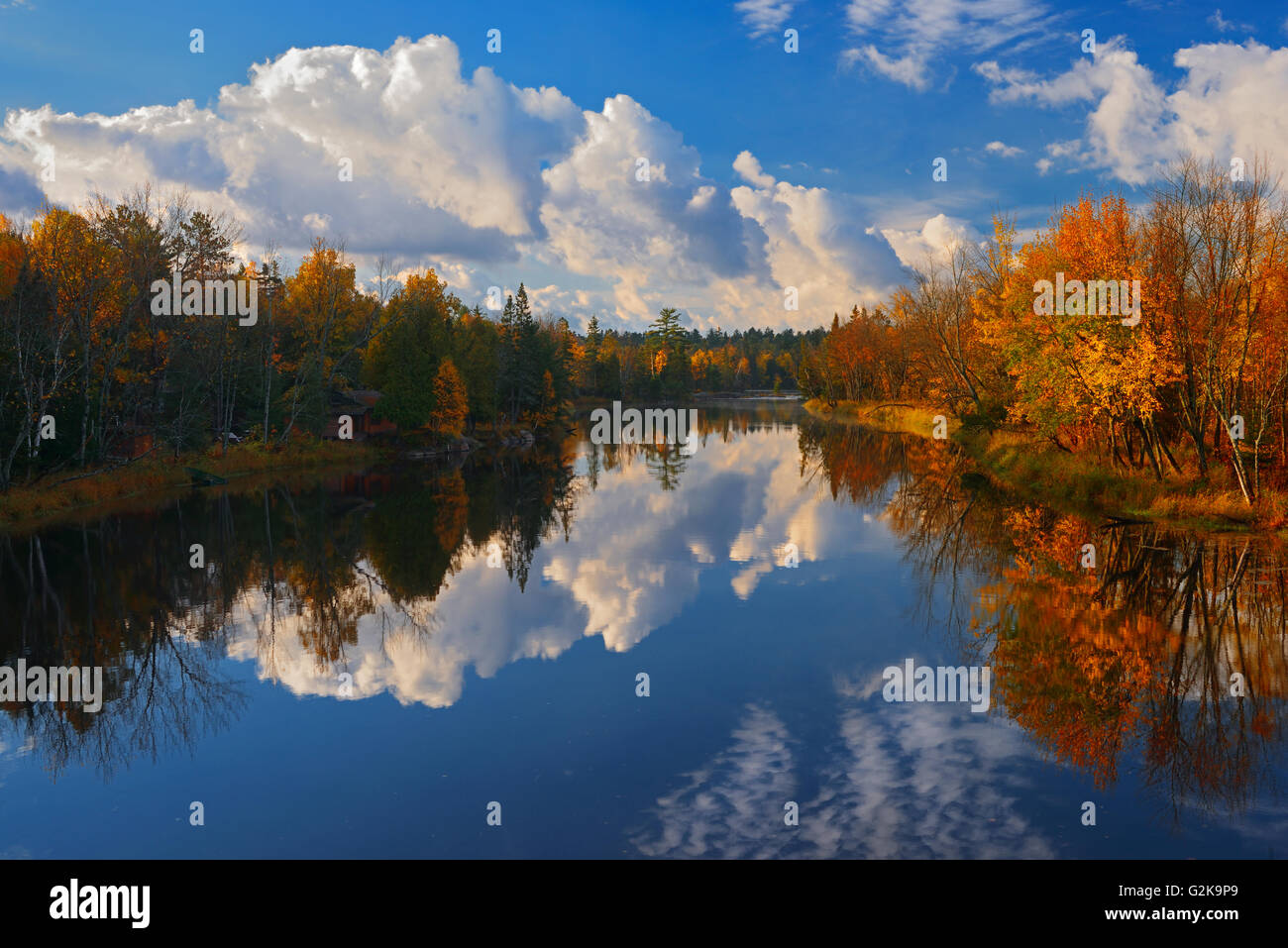 Autumn colors reflected in the Wanapitae River Killarney District ...