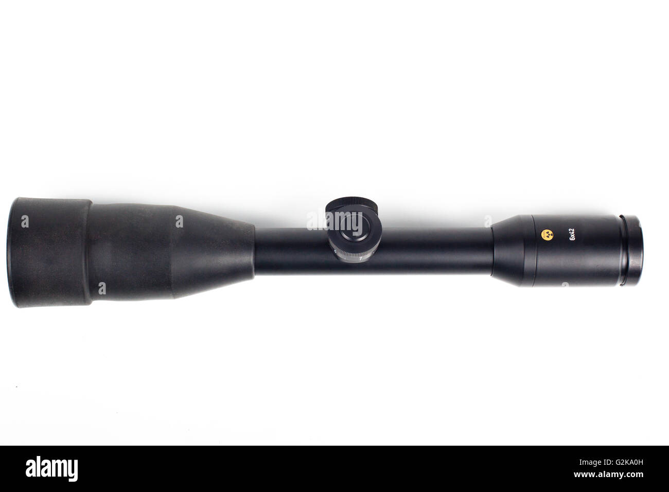 black sniper scope isolated on white background Stock Photo - Alamy