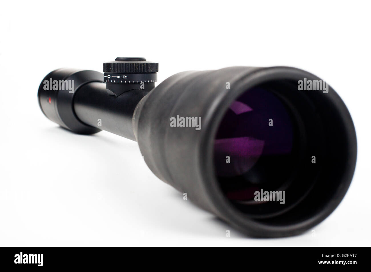 black sniper scope isolated on white background Stock Photo - Alamy