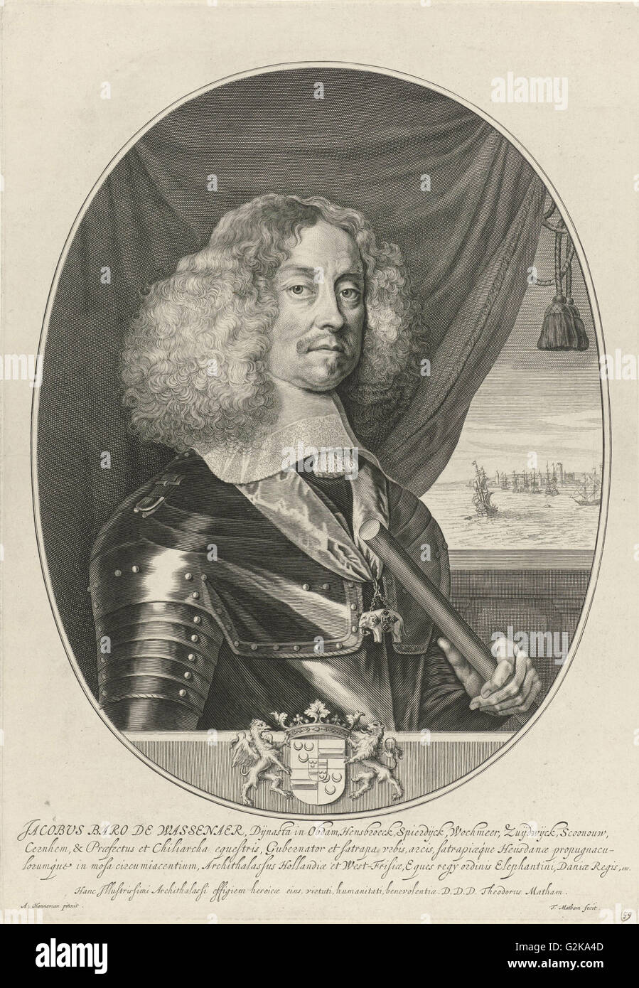 Portrait of Jacob Baron van Wassenaer heer van Obdam, Theodor Matham ...