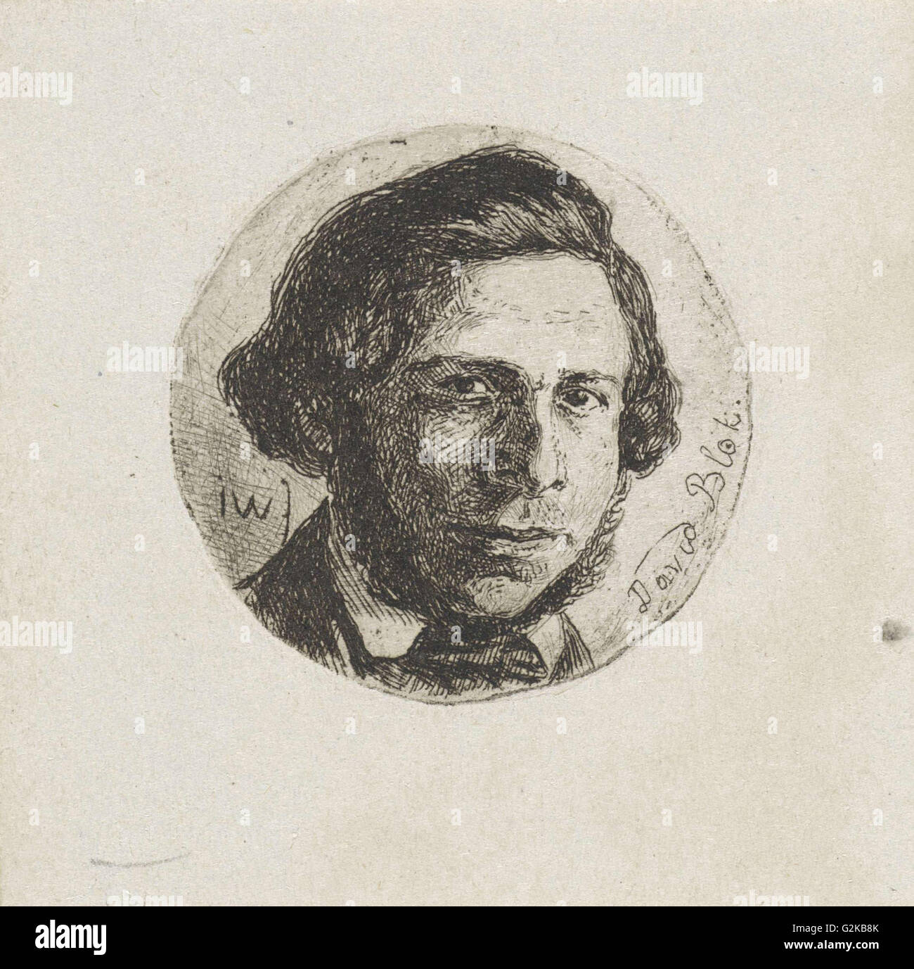 Portrait of David Block, Jan Weissenbruch, 1837 - 1880 Stock Photo - Alamy