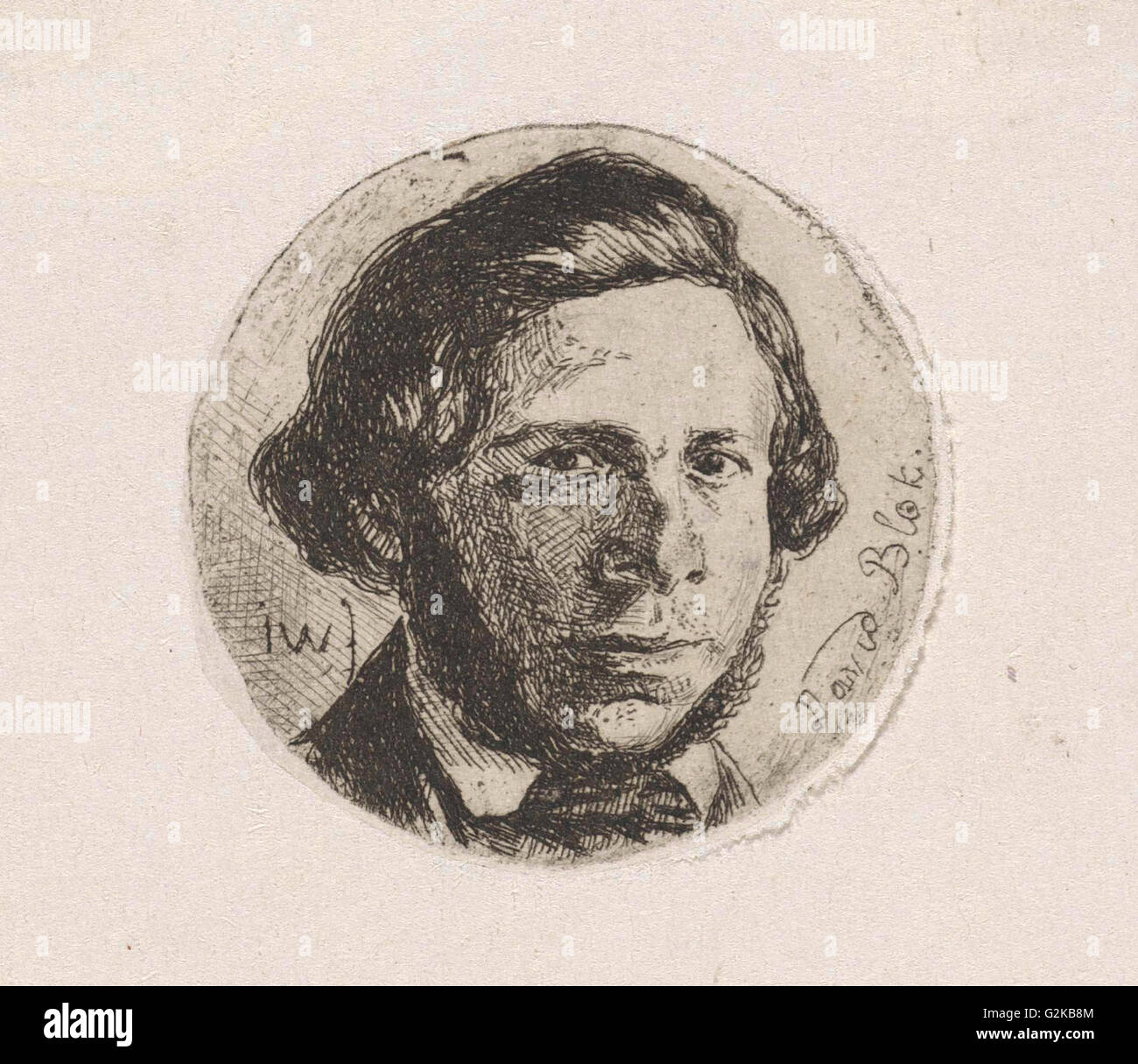 Portrait of David Block, Jan Weissenbruch, 1837 - 1880 Stock Photo - Alamy