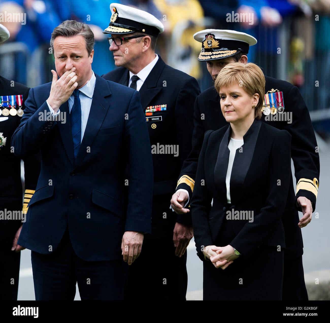 Prime Minister David Cameron and First Minister Nicola Sturgeon arrive ...