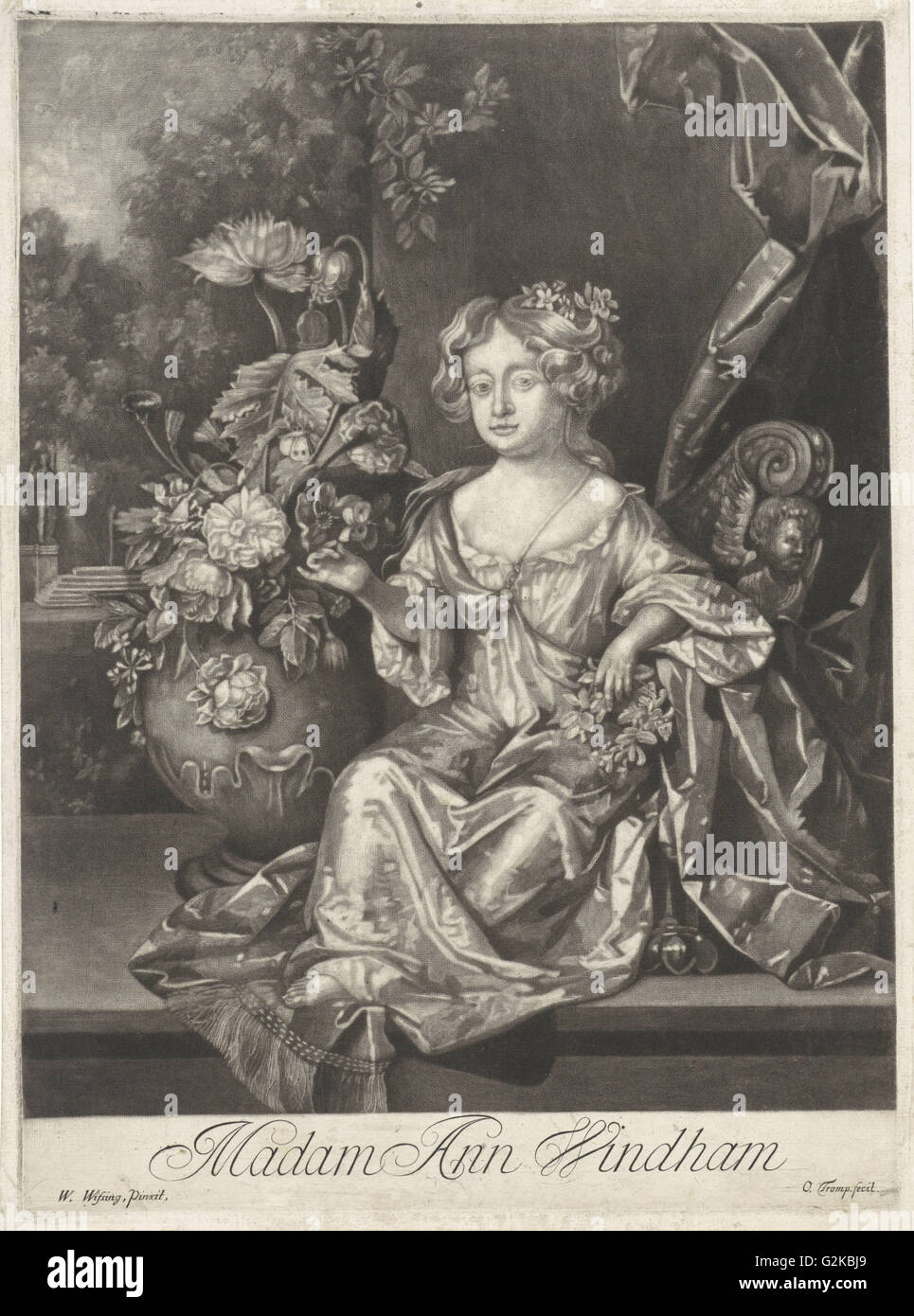 Portrait of Anne Windham, Outgert Tromp, 1650-1690 Stock Photo - Alamy