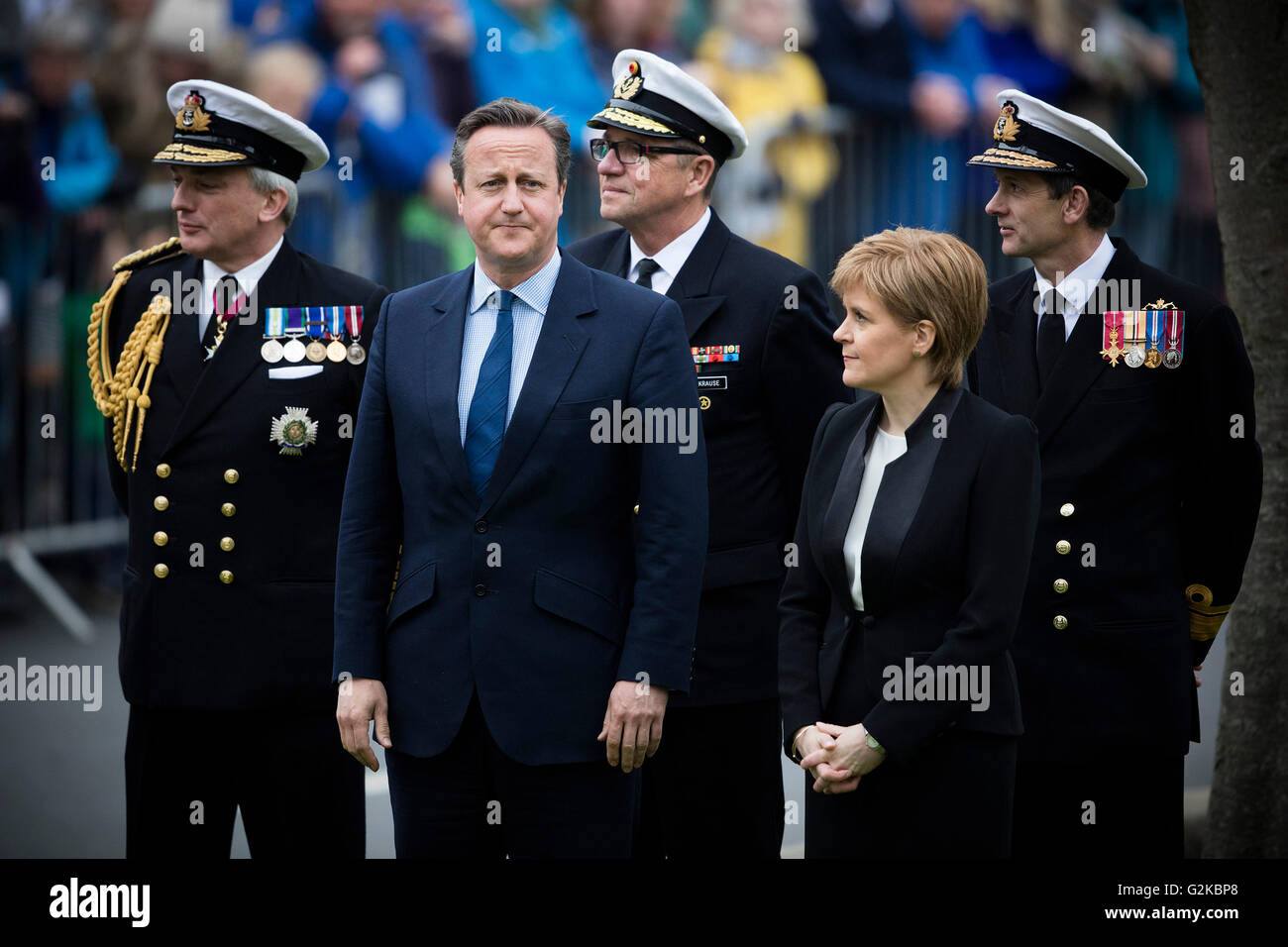 Prime Minister David Cameron and First Minister Nicola Sturgeon arrive ...