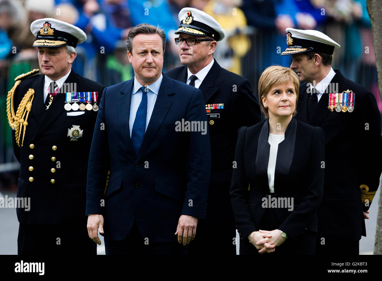 Prime Minister David Cameron and First Minister Nicola Sturgeon arrive ...