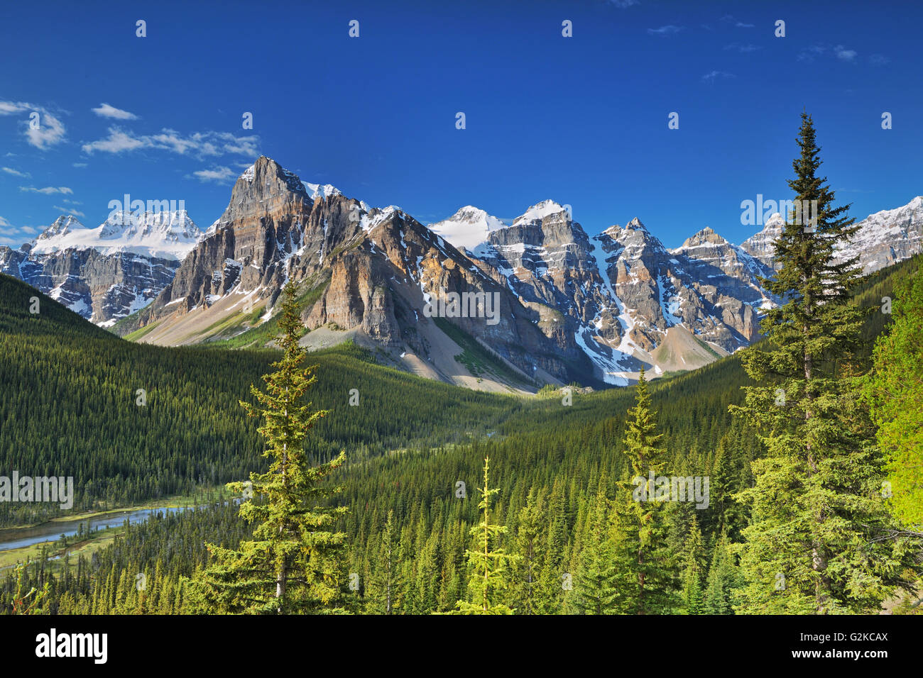 Canadian Rocky Mountains near Lake Louise Banff National Park Alberta ...