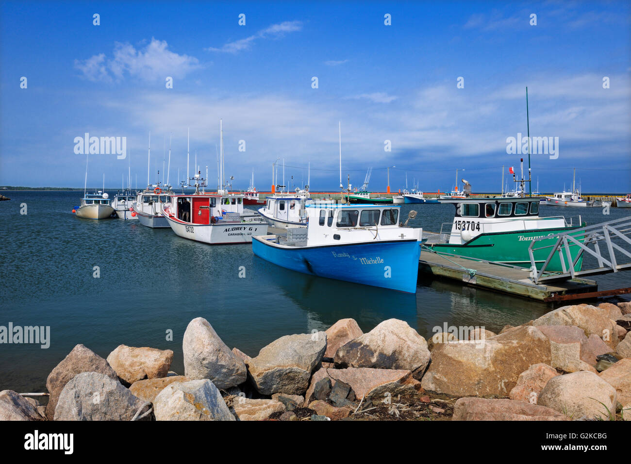 Fishing boats in Miscou Harbour Petit Shippagan on Lameque Island New ...
