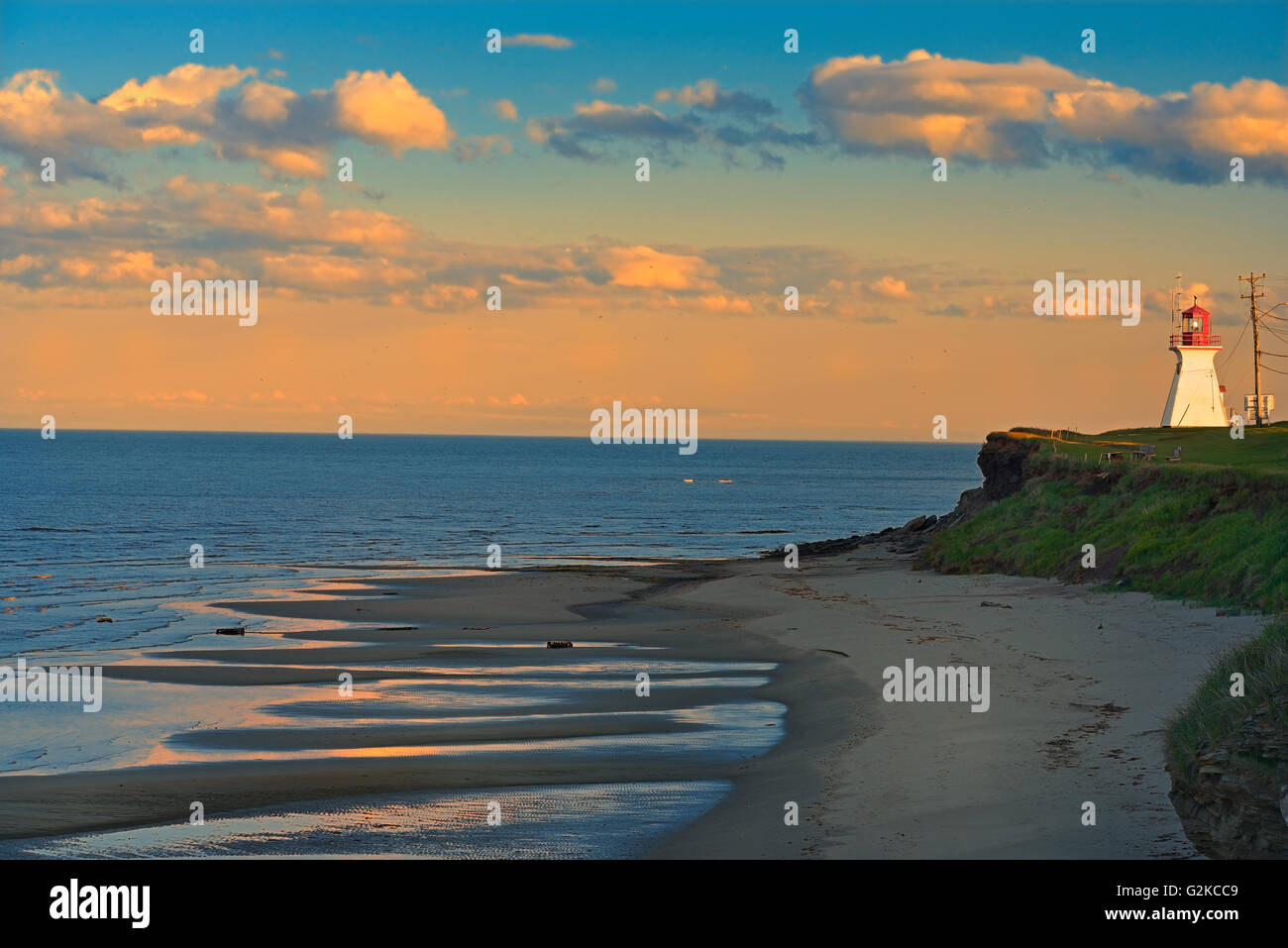Richibucto Head (Cap Lumière) Lighthouse in Northumberland Strait at ...