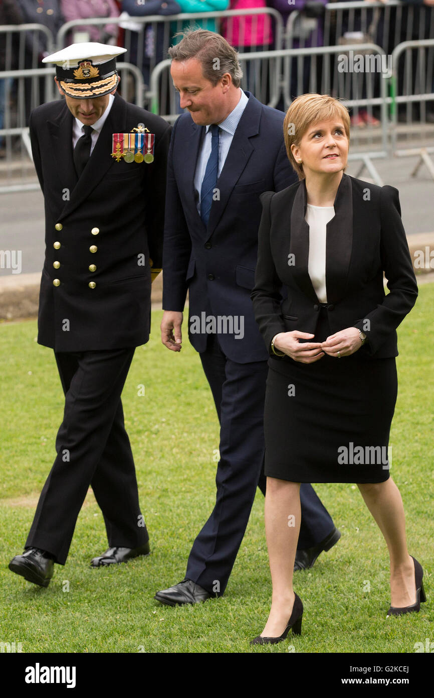 Prime Minister David Cameron and First Minister Nicola Sturgeon arrive ...