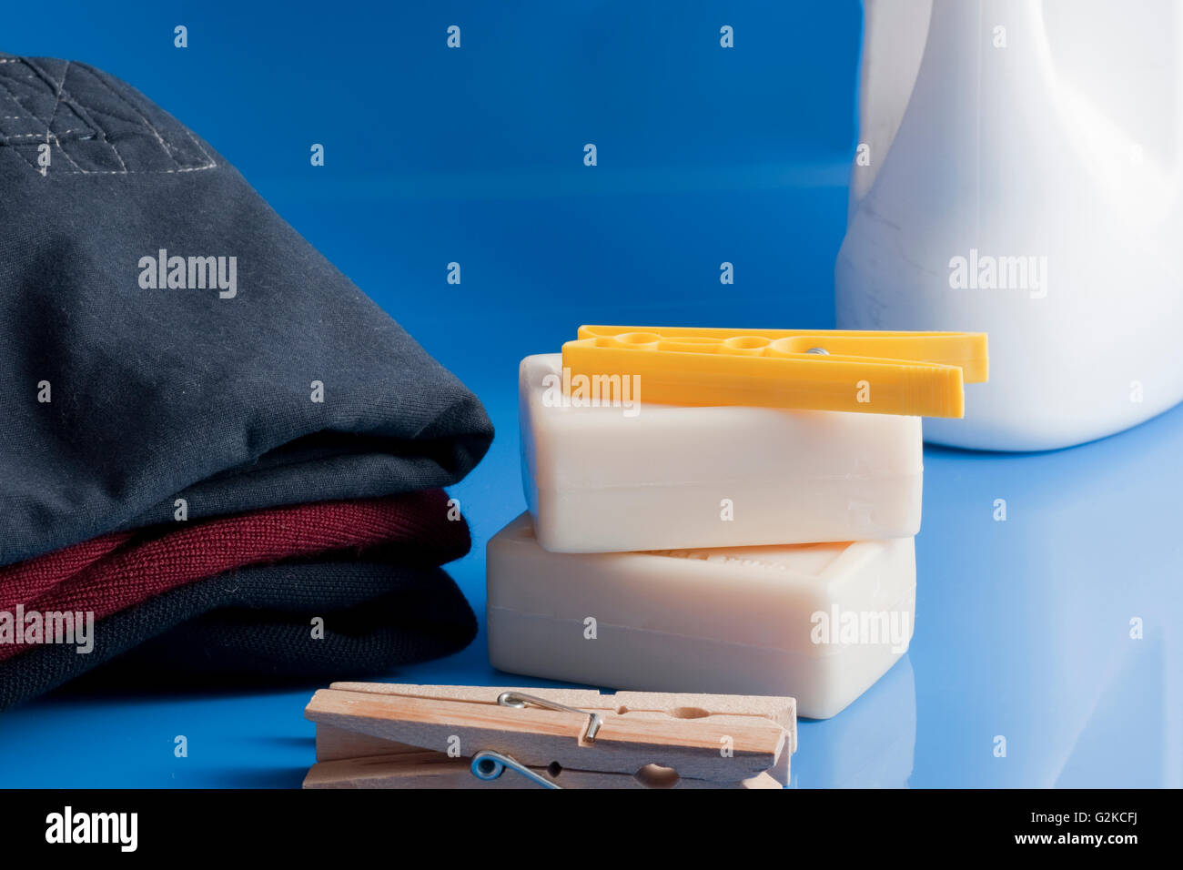 soap, clothes and laundry Stock Photo - Alamy