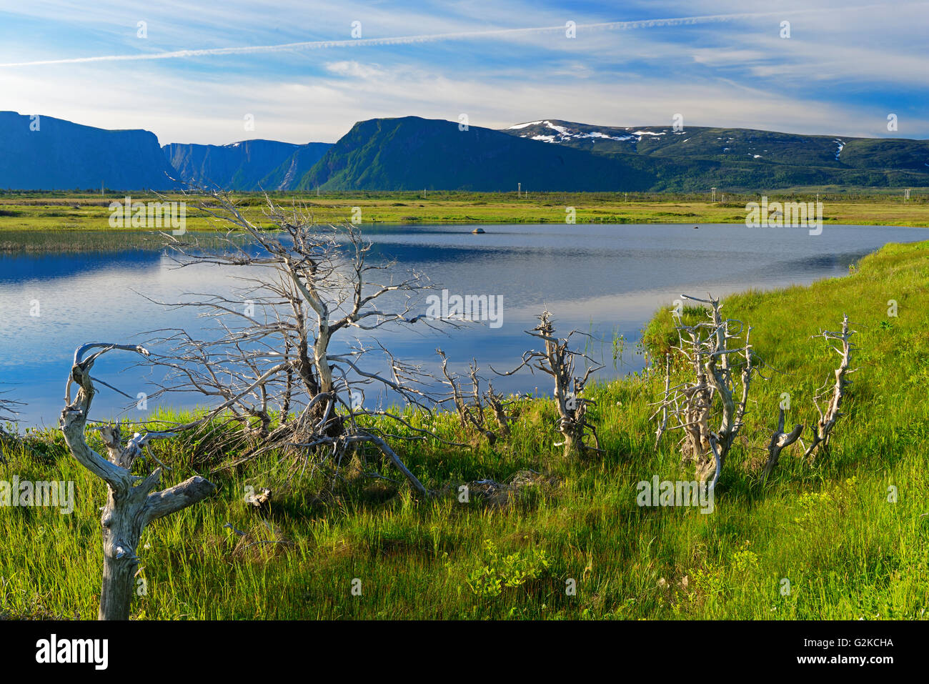 Pond and Long Range Mountains St. Paul's Inlet Newfoundland & Labrador ...