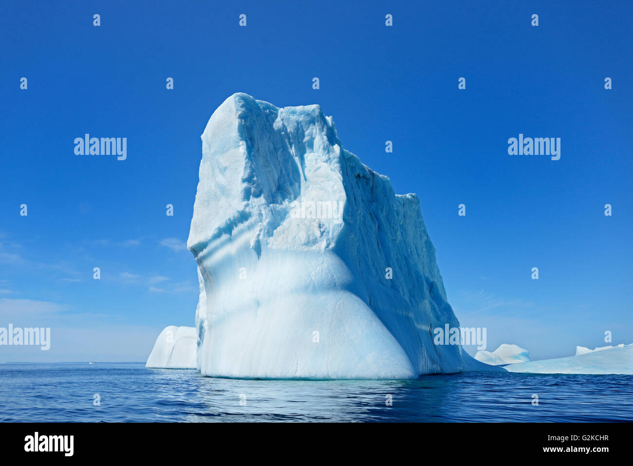 Icebergs floating in the Atlantic Ocean Near St. Anthony Newfoundland ...