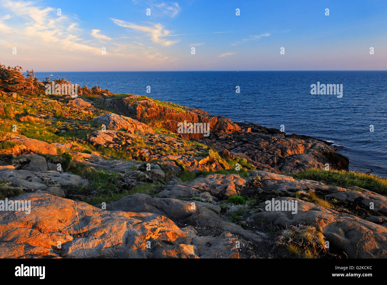 Rocky shoreline st sunrise Boar's Head on Long Island on the DIgby Neck ...