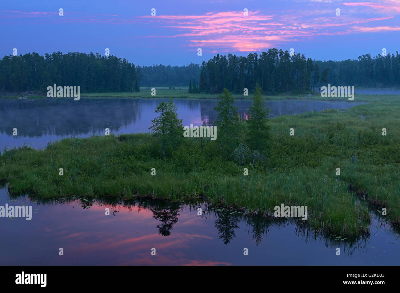 Isabel Lake at dawn Kenora Ontario Canada Stock Photo - Alamy