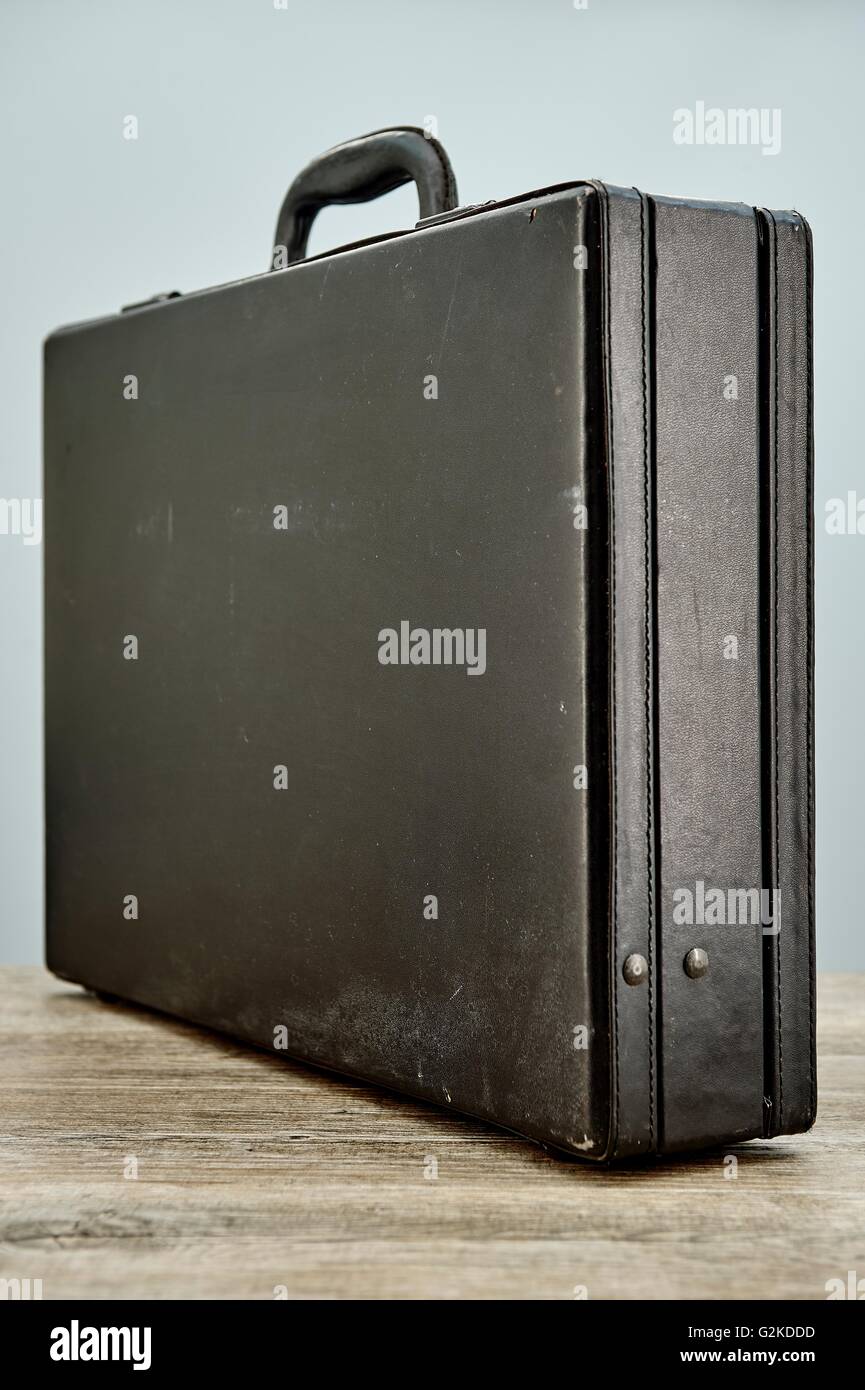 A studio photo of an old leather briefcase Stock Photo - Alamy