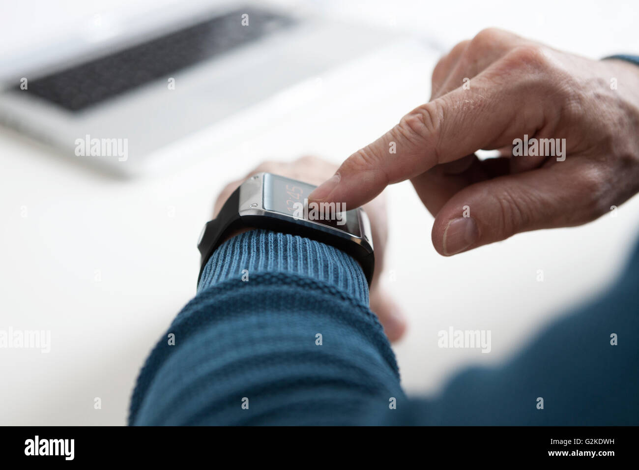 Smart watch on hand hi-res stock photography and images - Alamy