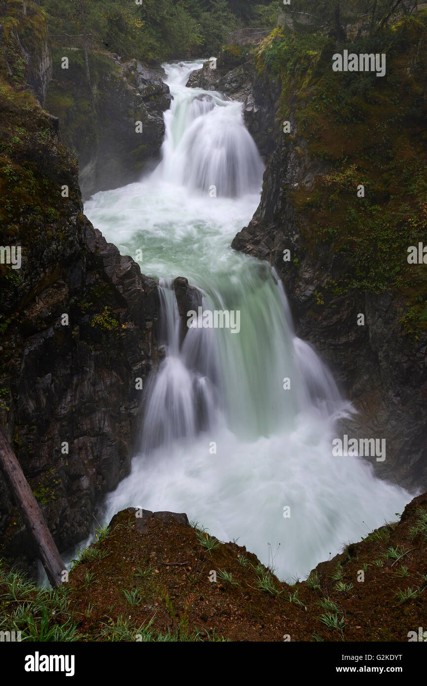 Little Qualicum Falls, Vancouver Island, British Columbia, Canada Stock ...
