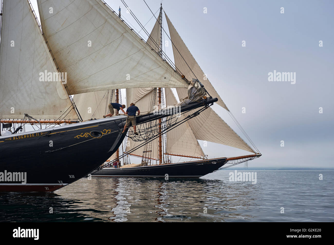 Bluenose II, Columbia II, Schooners, Lunenburg Harbour, Nova Scotia ...