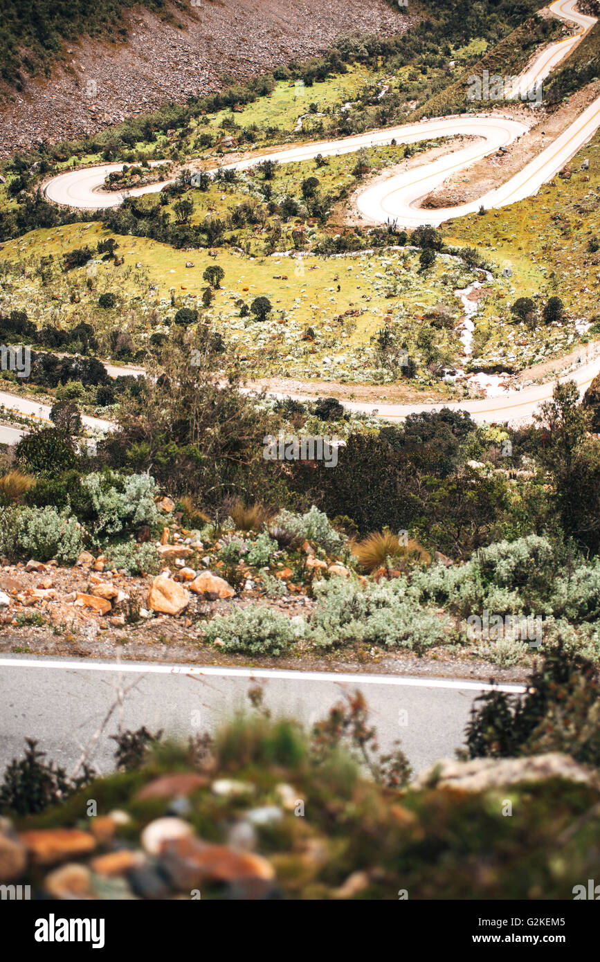 Peru, Huaraz, view to mountain pass Stock Photo - Alamy
