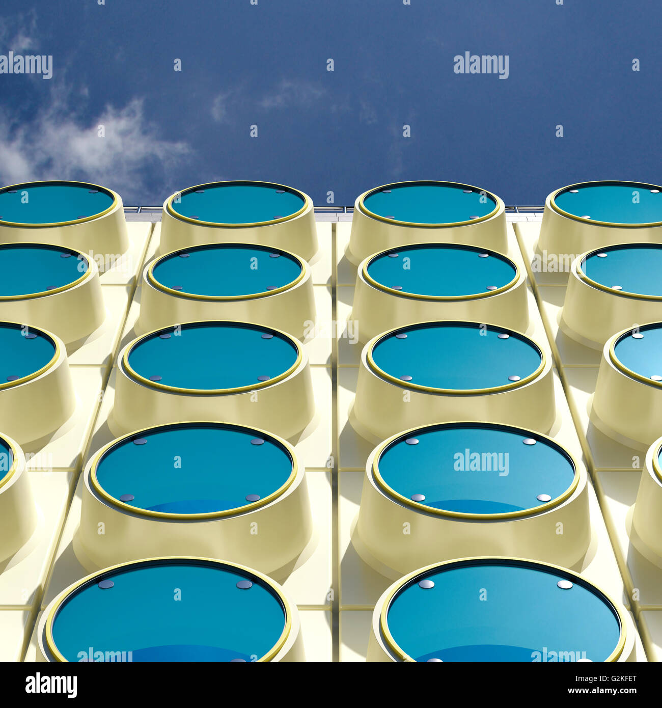 Part glass facade modern apartment tower hi-res stock photography and ...