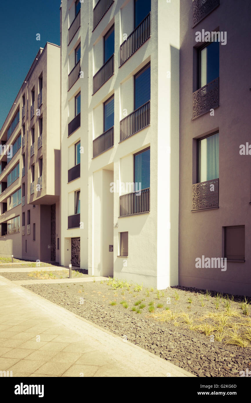 Facades of modern multi-family houses Stock Photo - Alamy